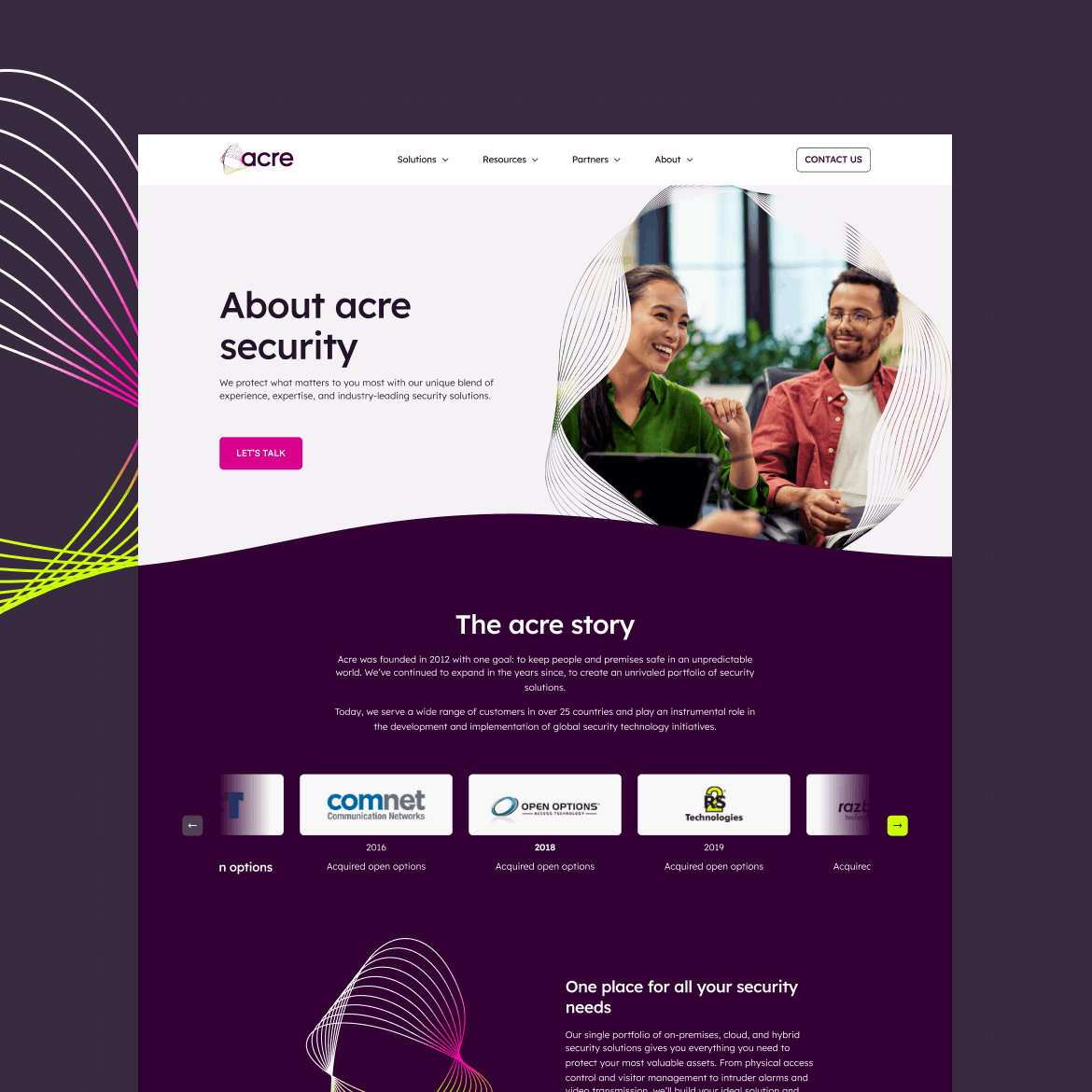 Acre Security Rebrand & HubSpot Website | Blend