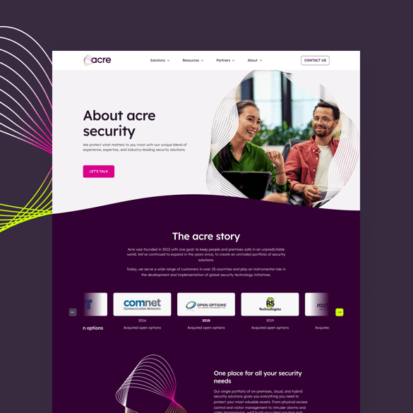 Acre Security Rebrand & HubSpot Website | Blend